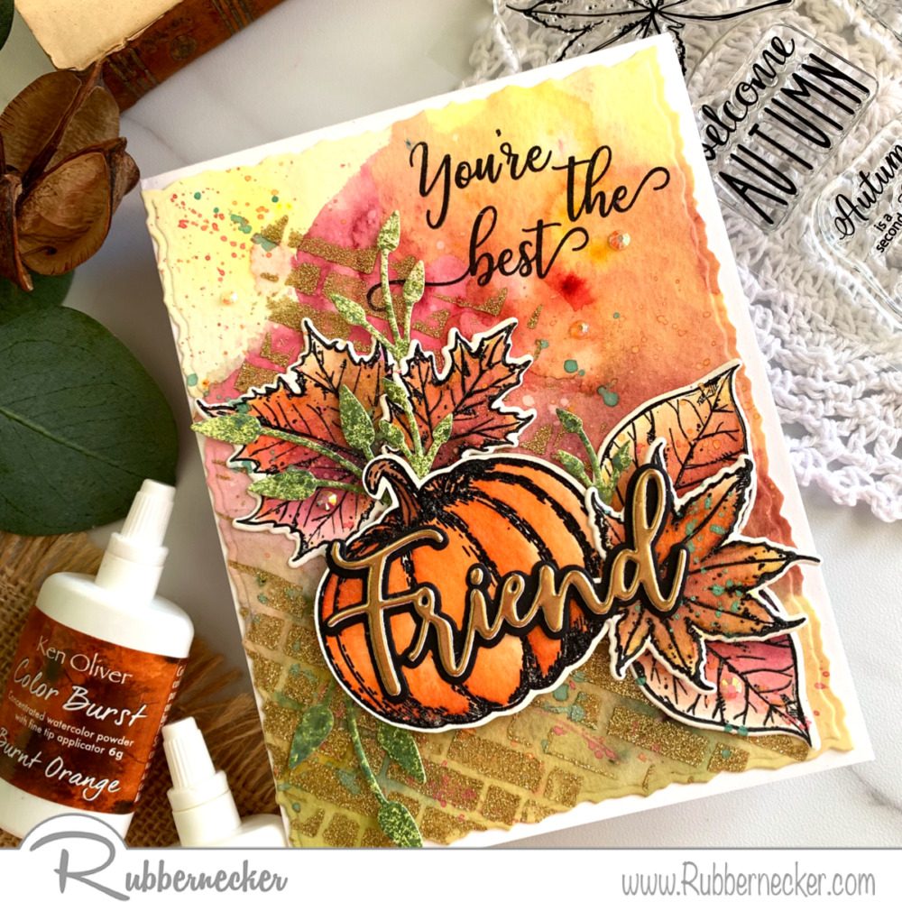 Mixed Media Fall Cards For Friends - Rubbernecker Blog